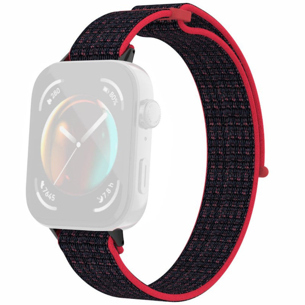 Huawei Watch Fit 3 Uhrenarmband Magic Tape Nylon Uhrenarmband - Schwar ...